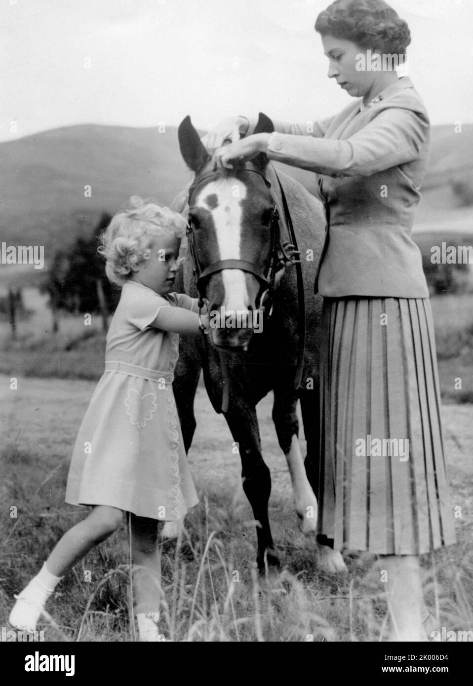 1 septembre 1955 - Balmoral, Angleterre, Royaume-Uni - la fille aînée ...