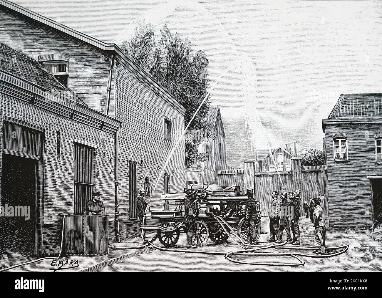 Moteur d'incendie automoteur à essence conçu par Cambier de Lille Photo ...