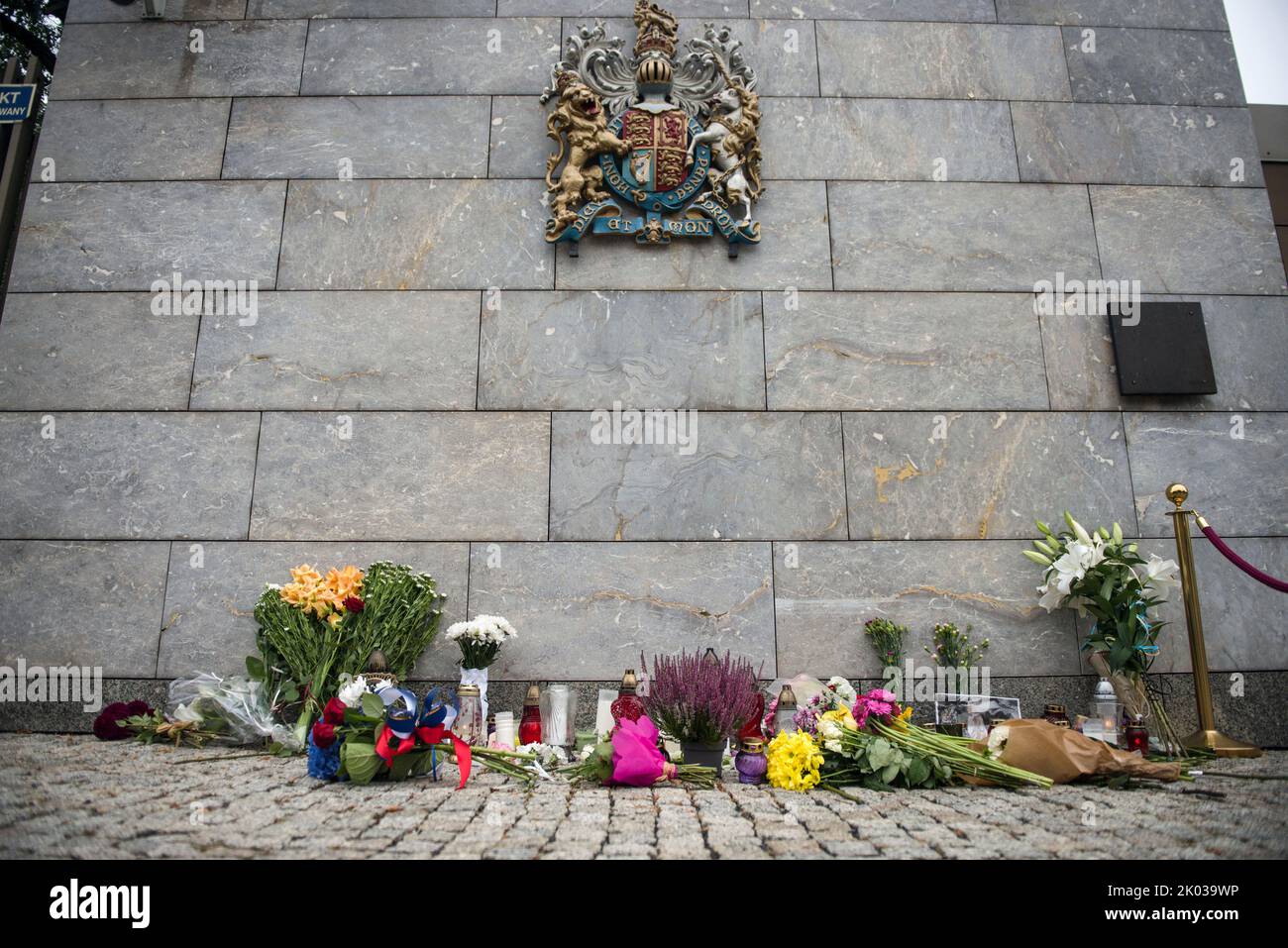 Varsovie, Pologne - 09 septembre 2022, le mur de l'ambassade ...