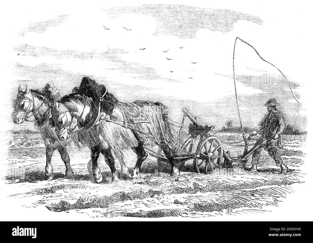 Labour en France, 1854. L'agriculture en France... est encore en retard ...