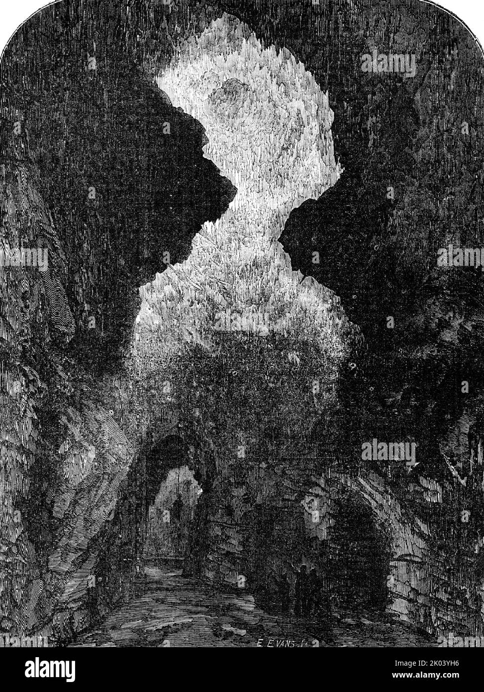 Grotte fluorée Banque d'images noir et blanc - Alamy