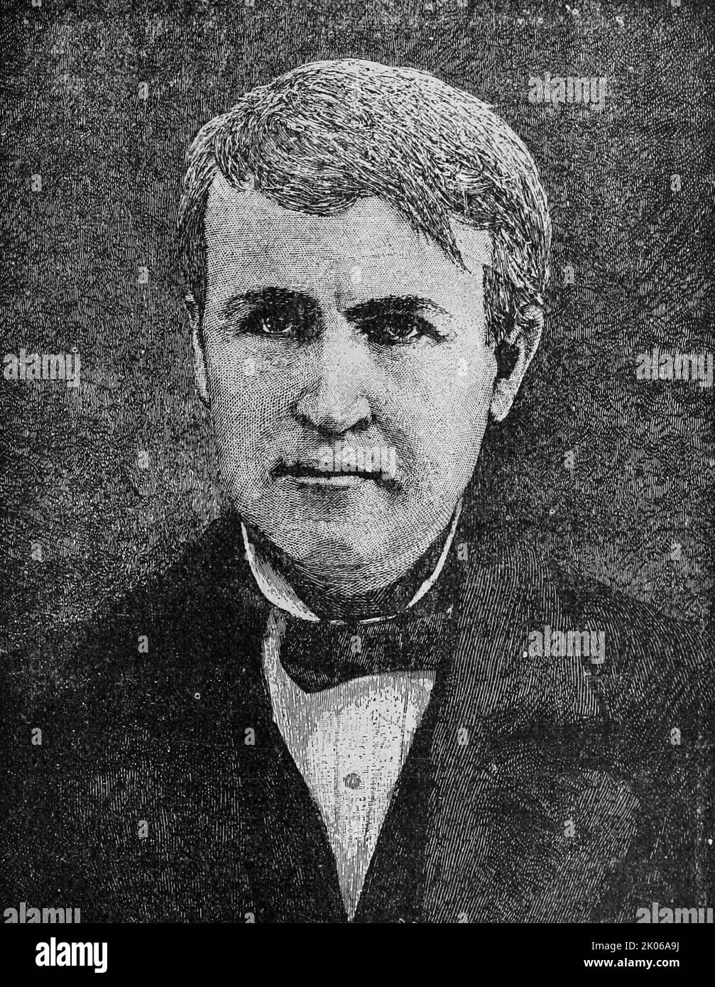 Thomas edison light bulb Banque d'images noir et blanc - Alamy