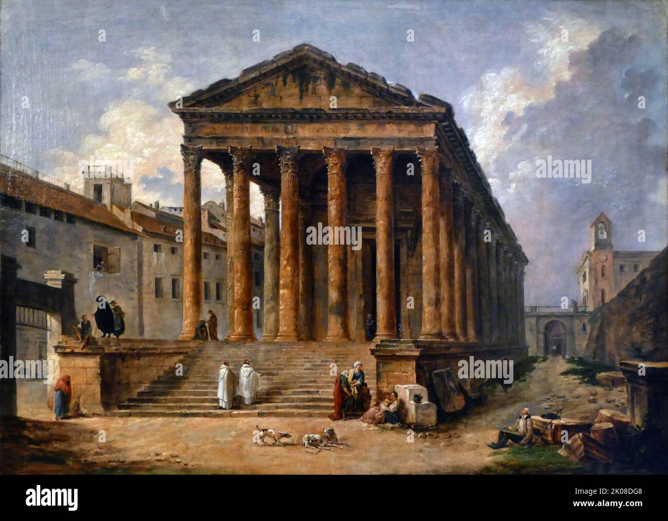 La Maison carree, peinture de Hubert Robert. La Maison carree est un ...