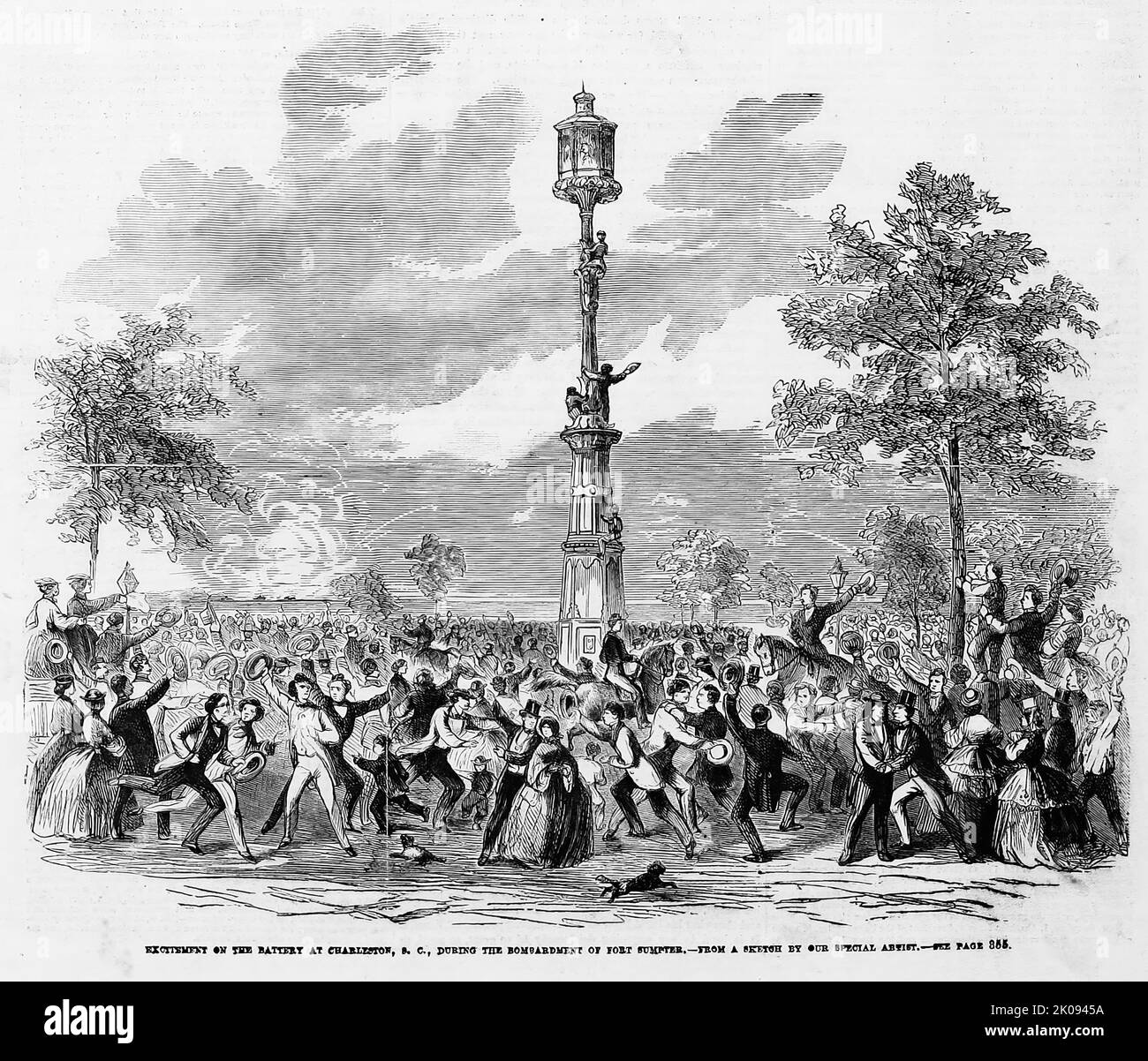 Excitation sur la batterie à Charleston, Caroline du Sud, lors du ...