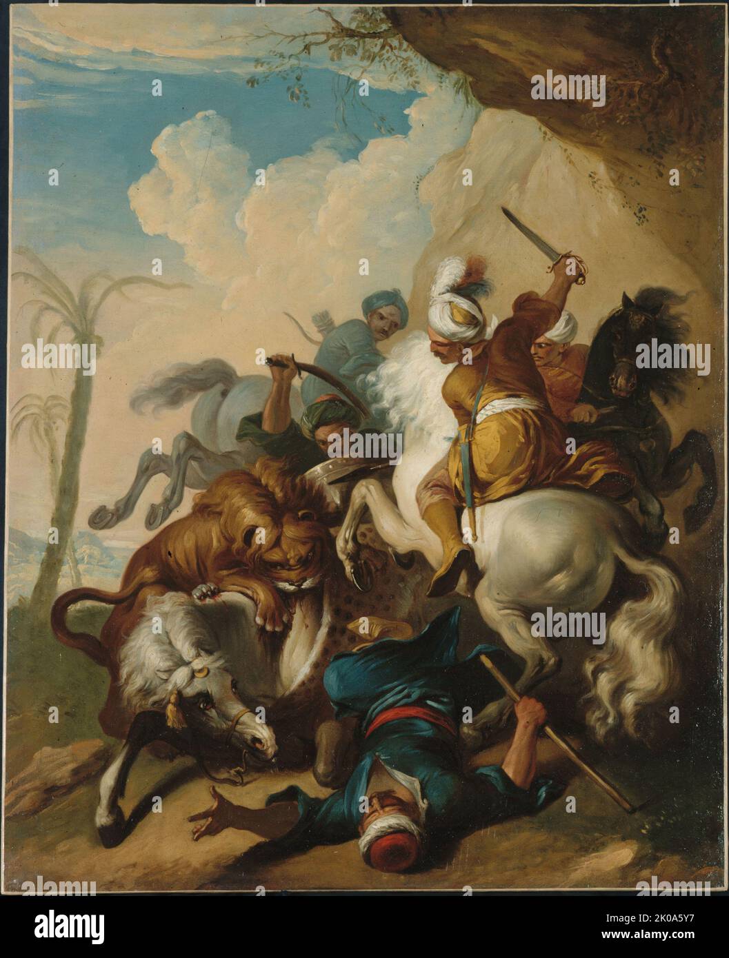 Lion hunt war Banque de photographies et d’images à haute résolution ...