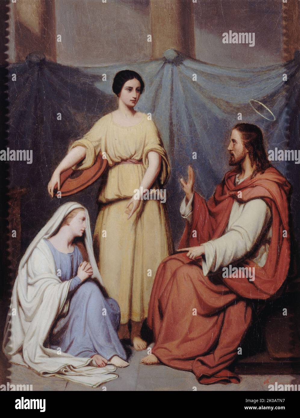 Jesus with mary and martha bible Banque de photographies et d’images à ...