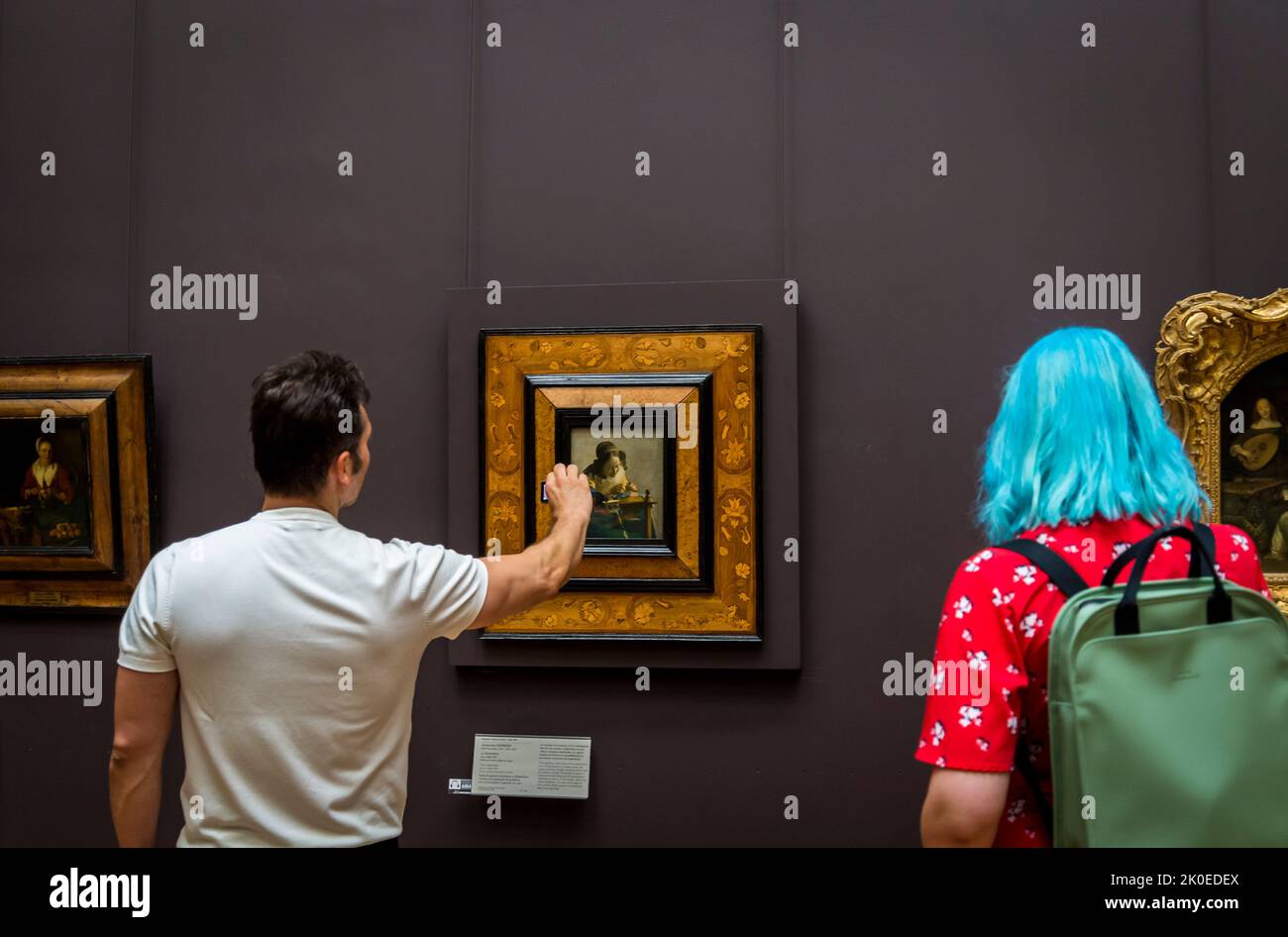 Le Lacemaker, un tableau de l'artiste néerlandais Johannes Vermeer, le ...