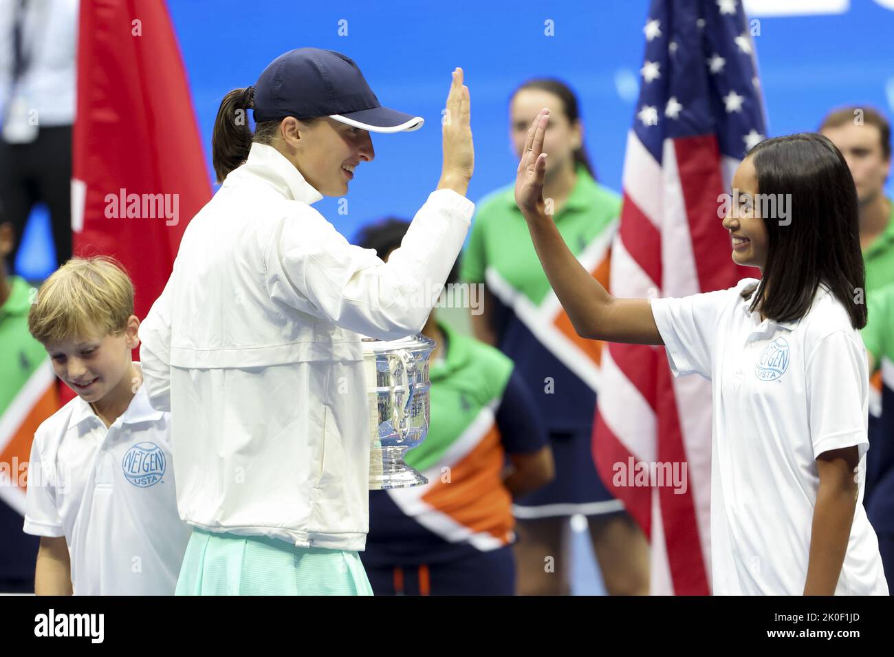 IGA Swiatek, de Pologne, célèbre la victoire de la finale de l'US Open ...