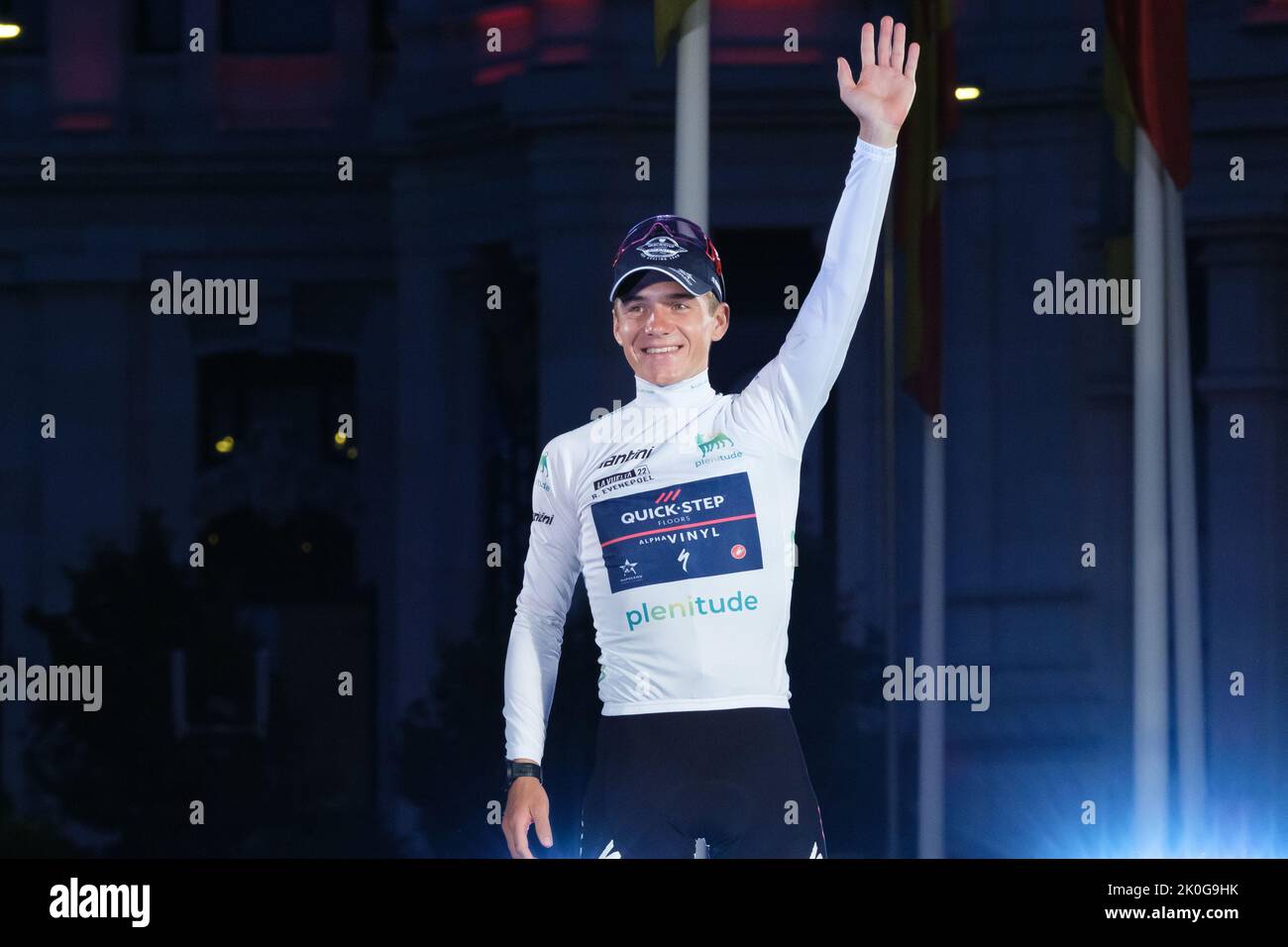 Madrid, Espagne. 11th septembre 2022. Remco Evenepoel, pilote belge de l'écurie Quick Step ...