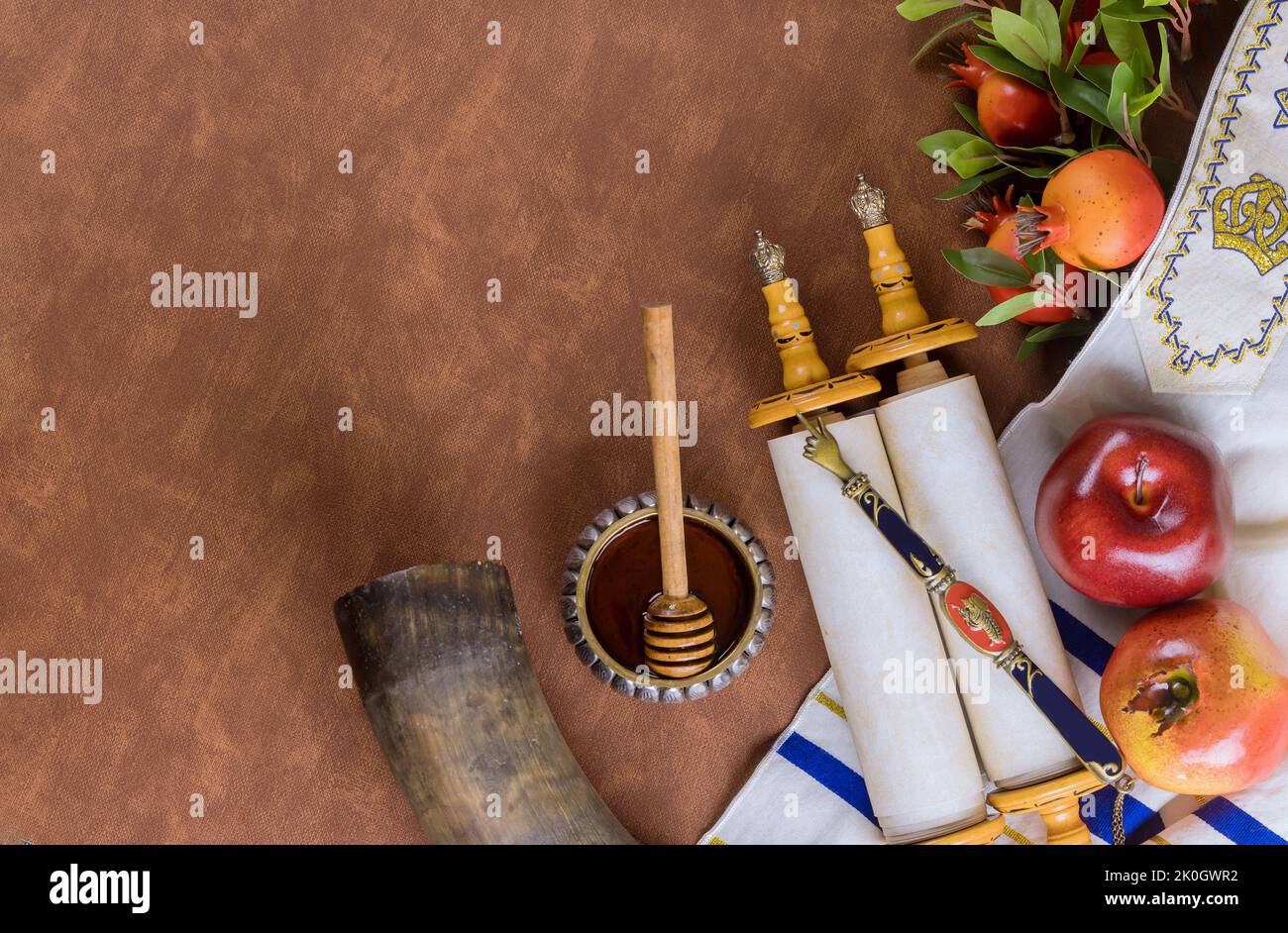 Les symboles traditionnels du nouvel an juif comprennent la pomme, le ...