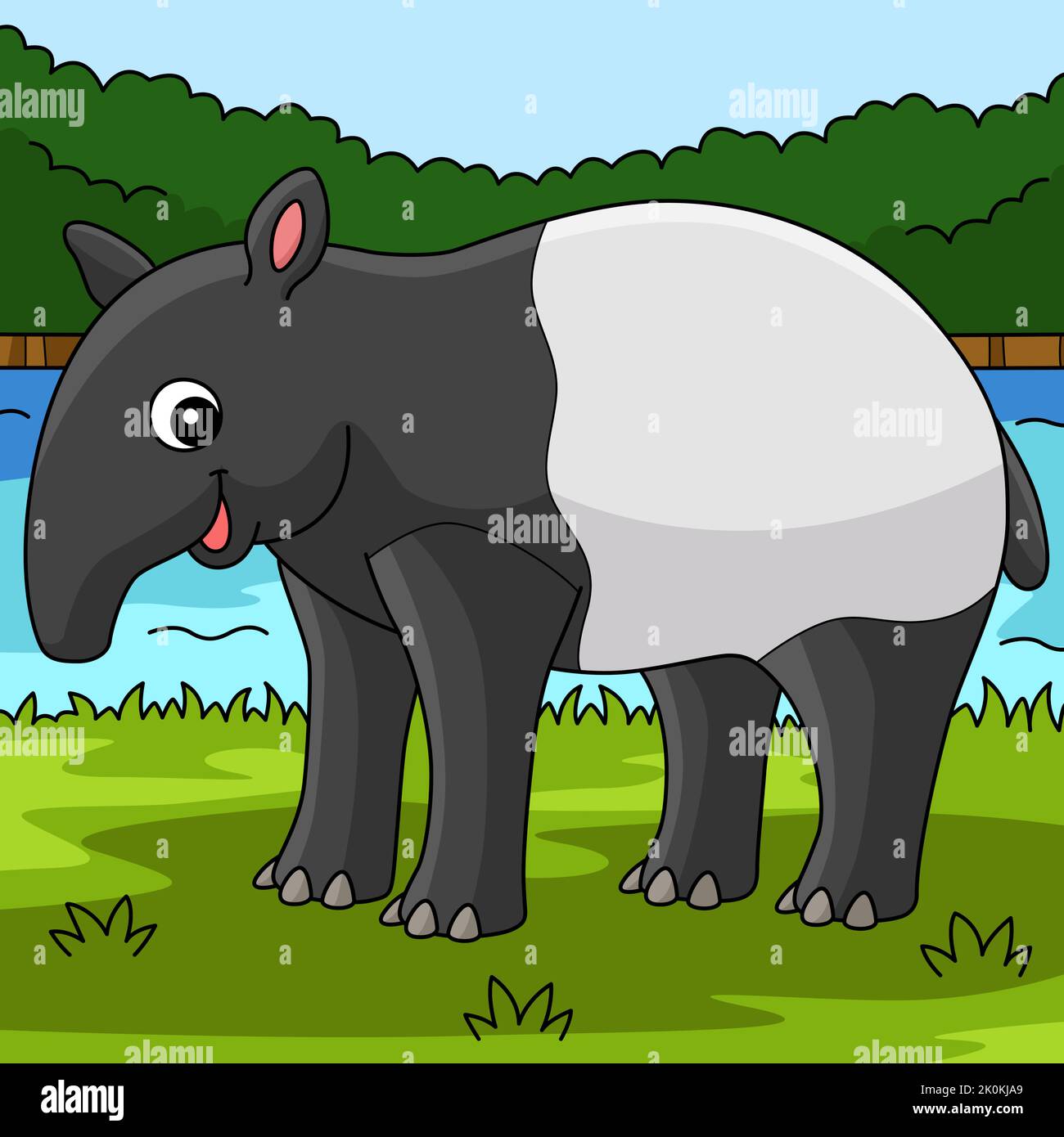 Dessin de dessin animé de couleur animale Image Vectorielle Stock - Alamy