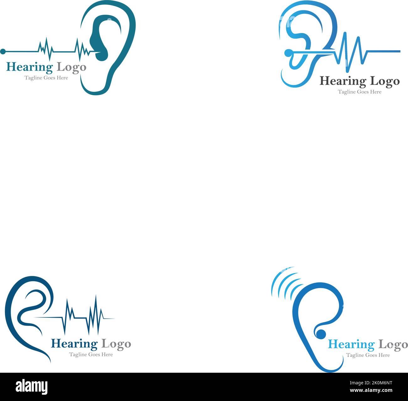 logo de l'audition et icône de vecteur de modèle de symbole Image ...