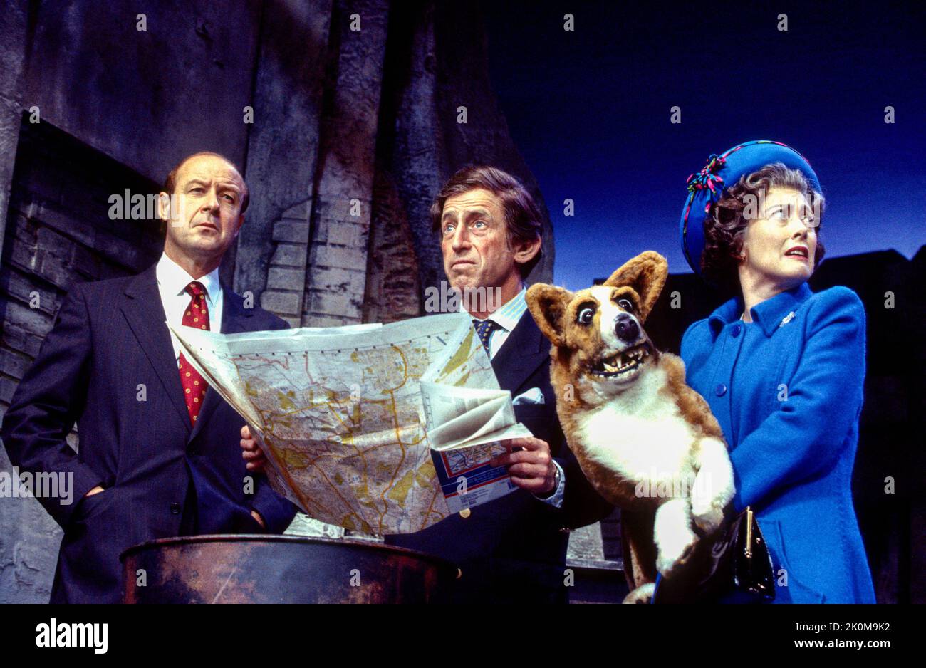 l-r: David Horovitch (Prince Philip), Toby Salaman (Prince Charles ...