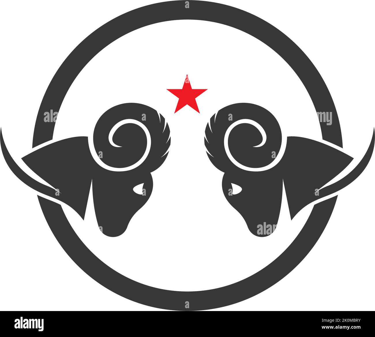 Ram horns Banque d'images vectorielles - Alamy