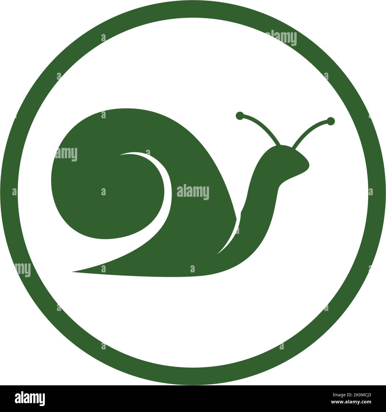 modèle de logo escargot dessin d'illustration d'icône vectorielle Image ...