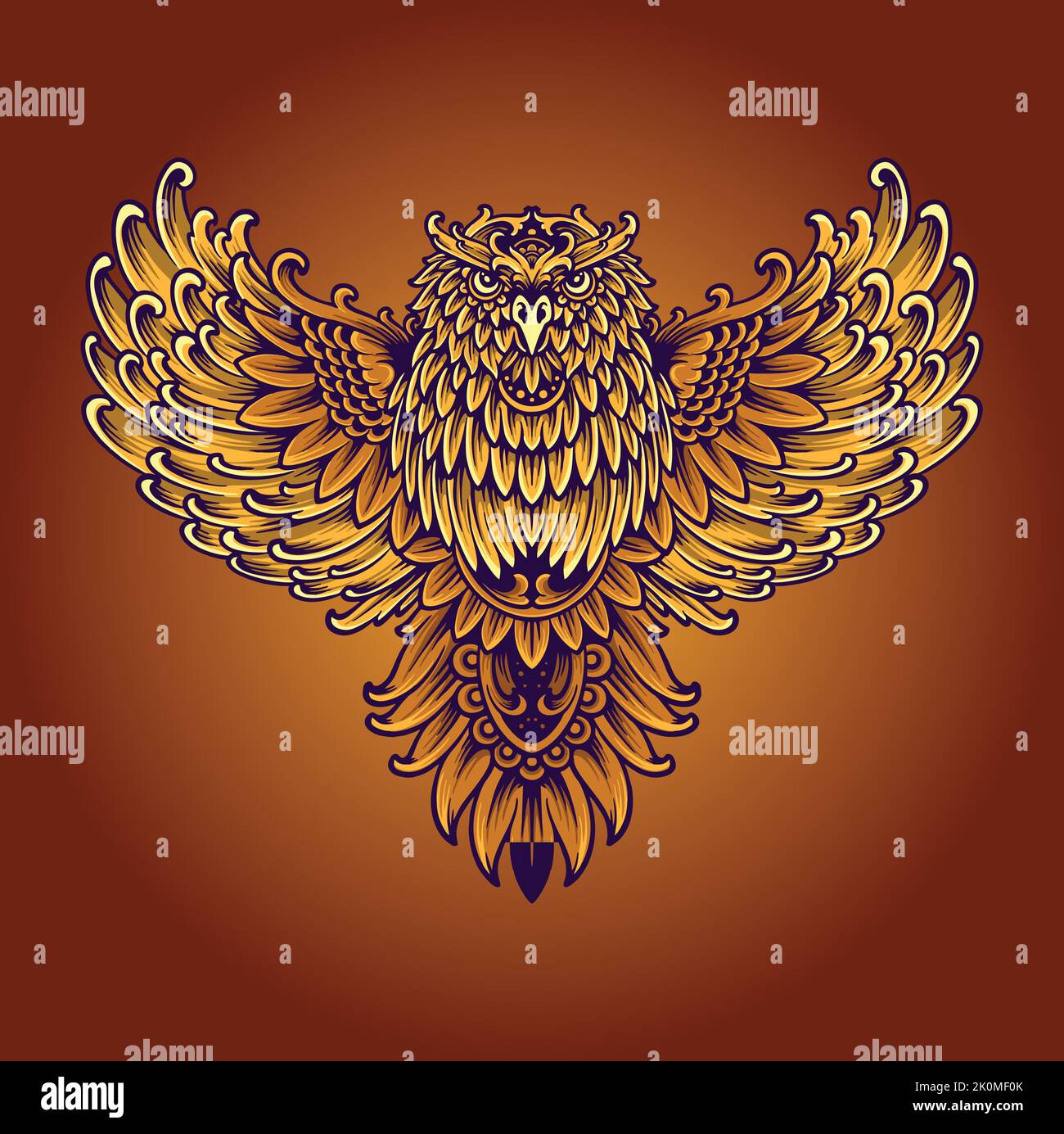 Habitat of eagle owl Banque d'images vectorielles - Alamy