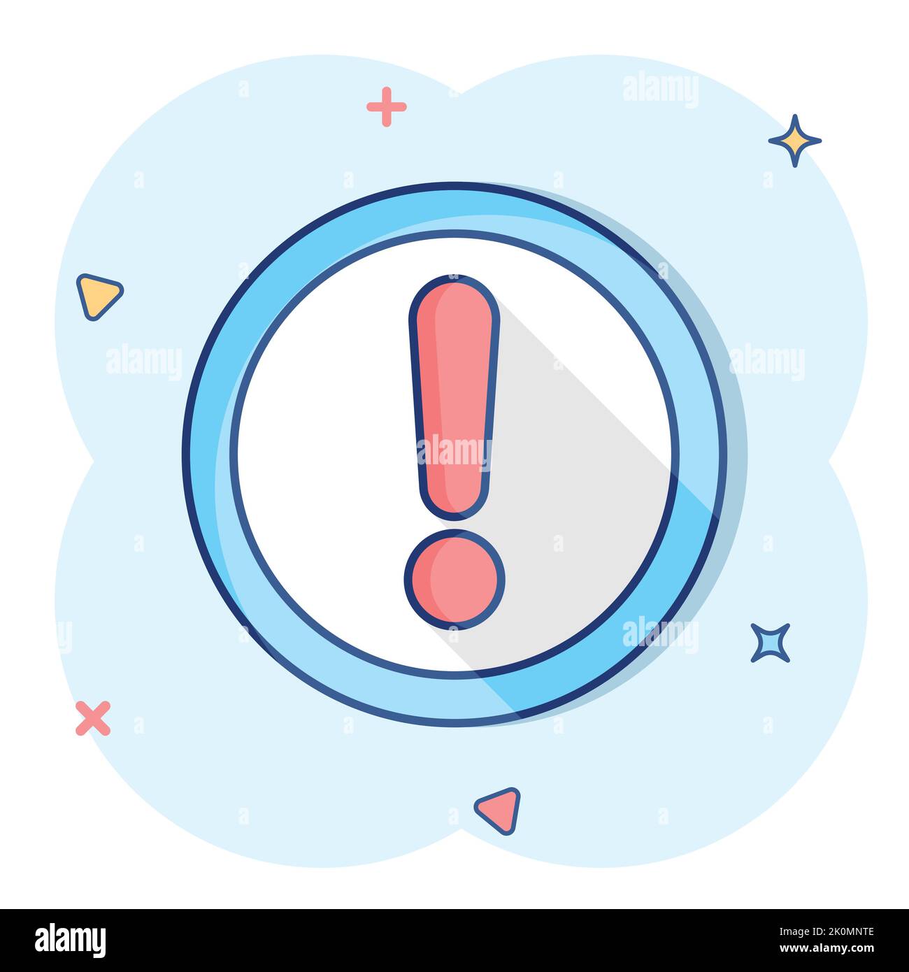 L'icône point d'exclamation dans le style comique. Vector cartoon ...