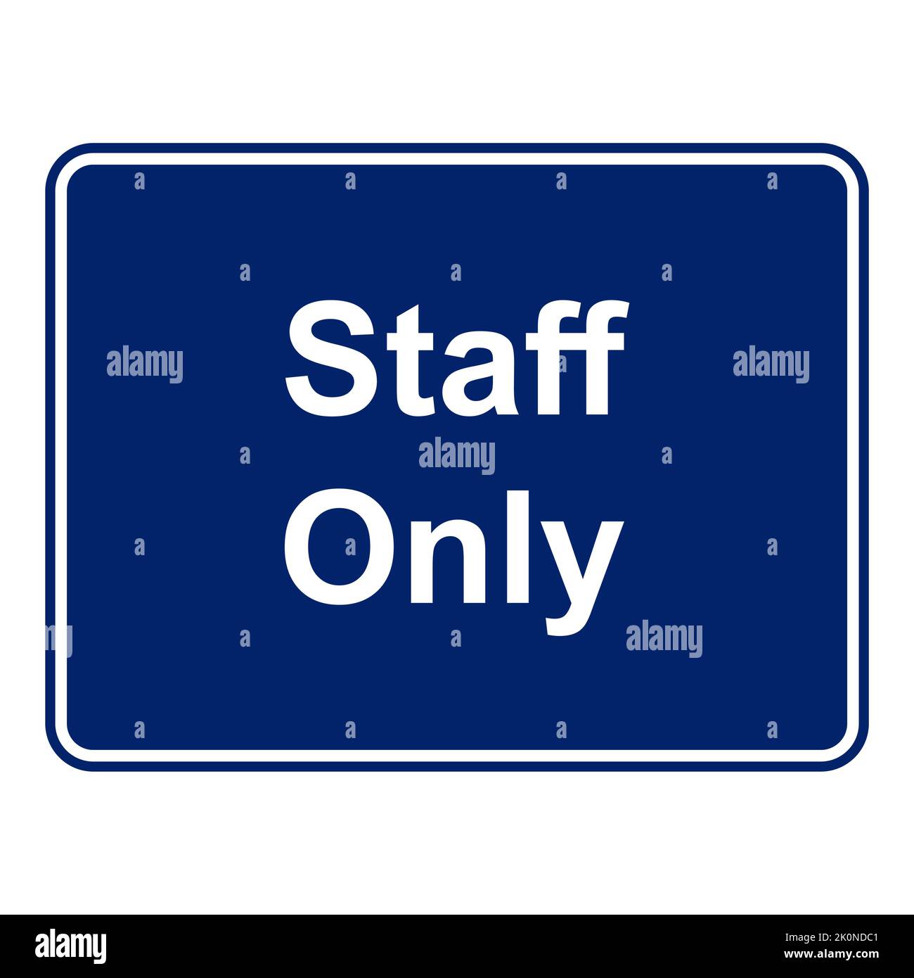 Staff only sign Banque d'images vectorielles - Alamy