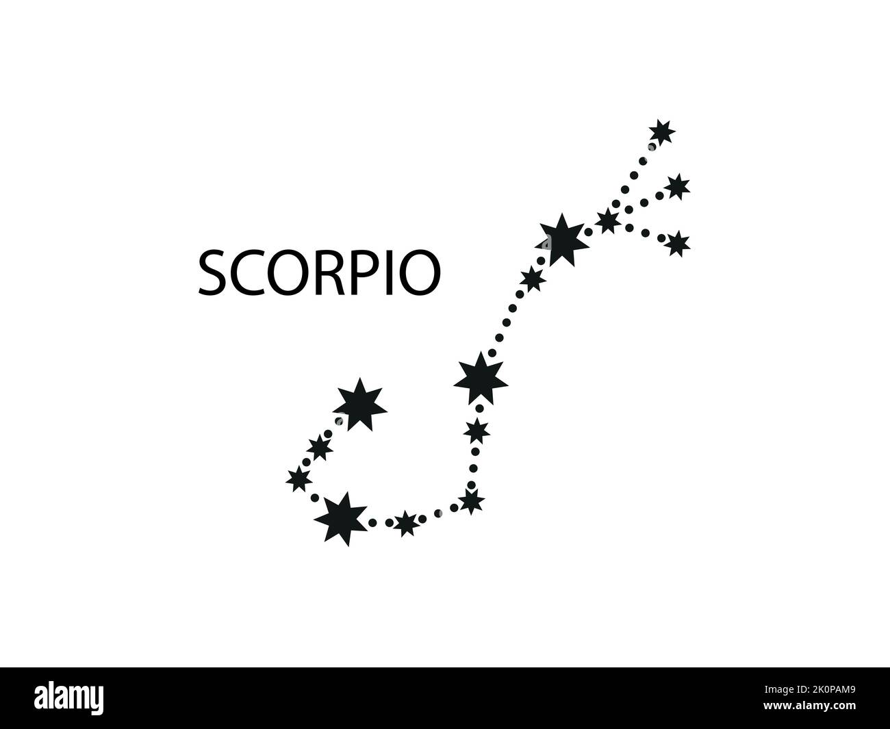 Constellation du Scorpion zodiaque. Carte du ciel. Symbole Horoscope ...