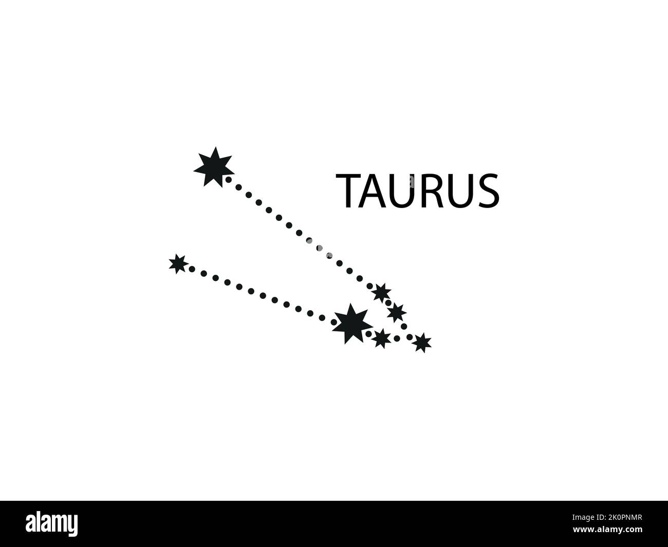 Constellation de Taurus zodiac. Carte du ciel. Symbole Horoscope ...