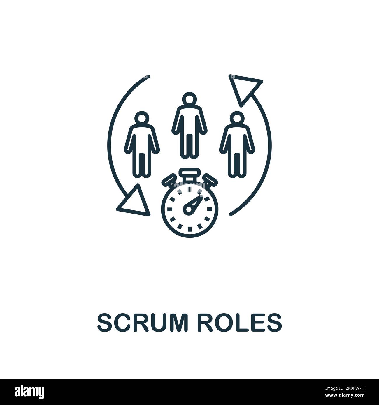 Icône rôles Scrum. Elément simple de la collection de méthodes agiles ...