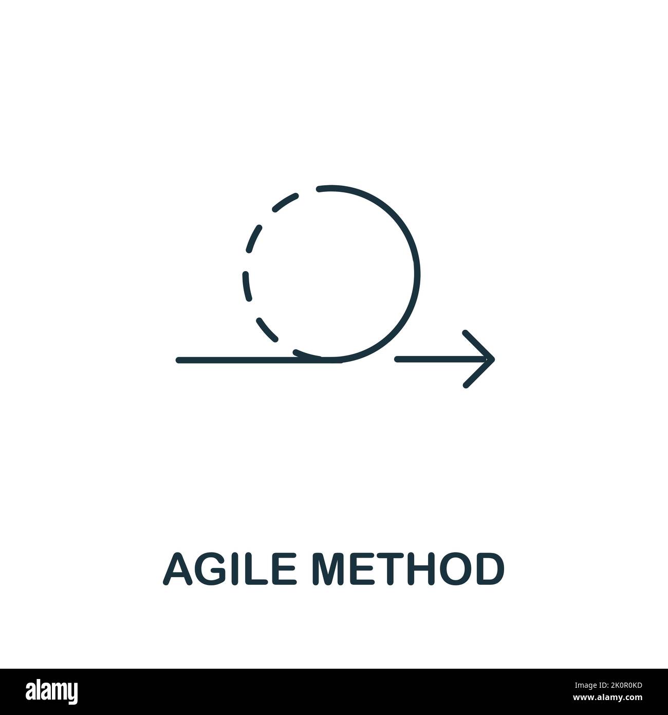 Icône de méthode agile. Élément créatif simple. Icône de méthode Agile ...
