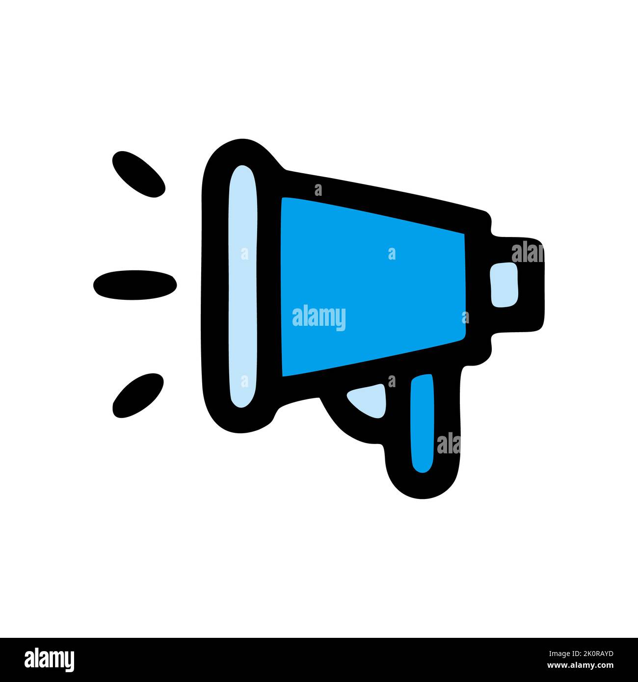 icône de mégaphone isolée sur fond blanc de la collection des élections ...