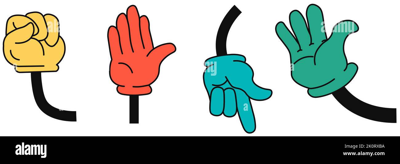 Gestes des mains, communication non verbale et signes Image Vectorielle ...