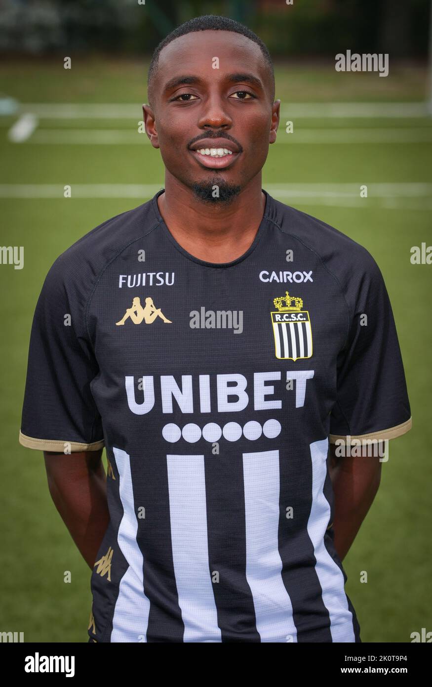 Fred Irakoze de Charleroi pose pour une photo d'équipe, lors de la séance photo de la saison ...