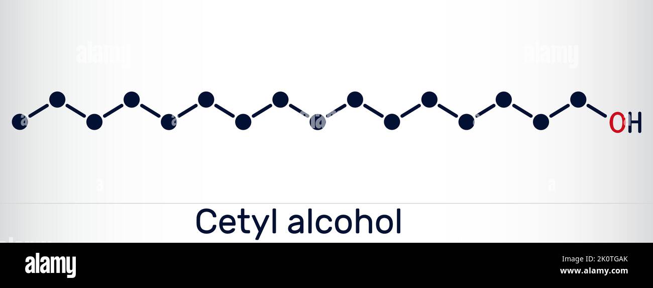Cetyl alcohol molecule Banque d'images vectorielles - Alamy