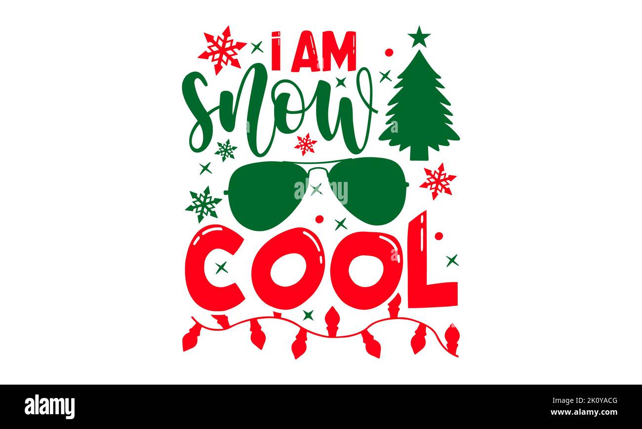 Je suis Snow Cool - Noël T-shirt Design, main dessiné lettering phrase ...