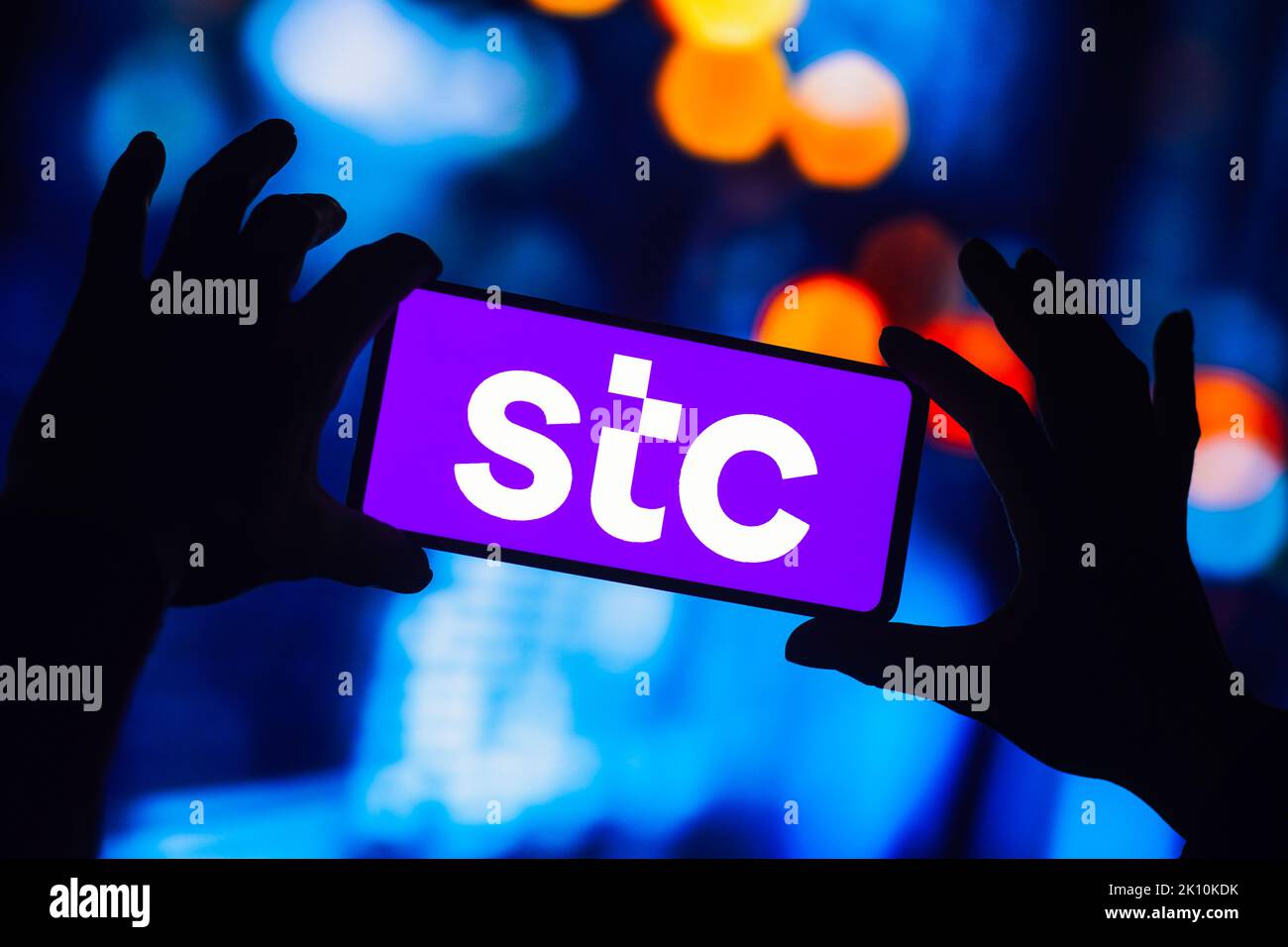 Dans cette illustration, le logo de la Saudi Telecommunications Company ...