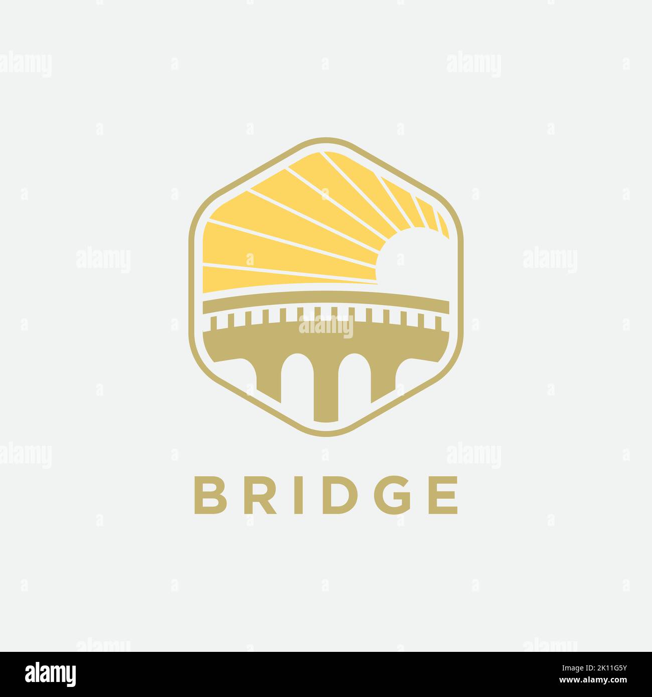Logo symbole de pont motif Vector inspiration. Logo Creative Bridge ...