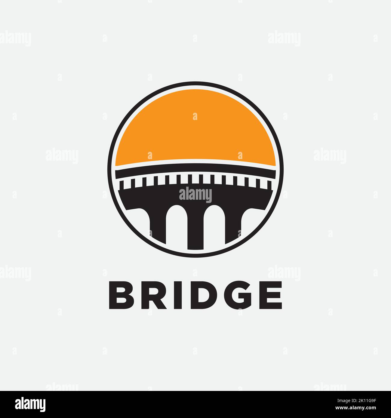 Logo symbole de pont motif Vector inspiration. Logo Creative Bridge ...