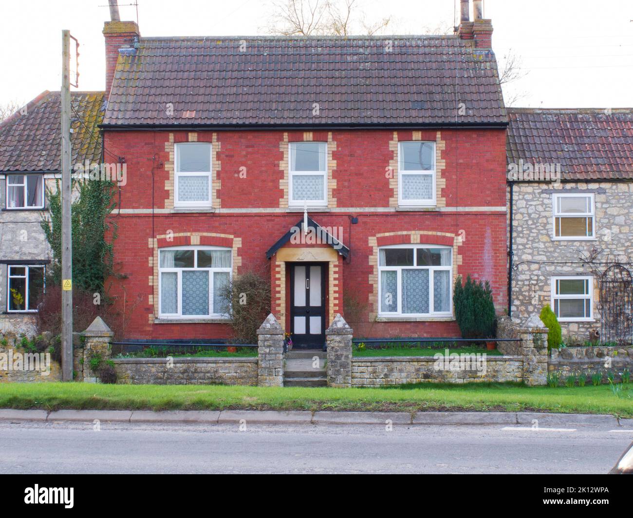 Maison terrasse en brique rouge Banque de photographies et d’images à ...