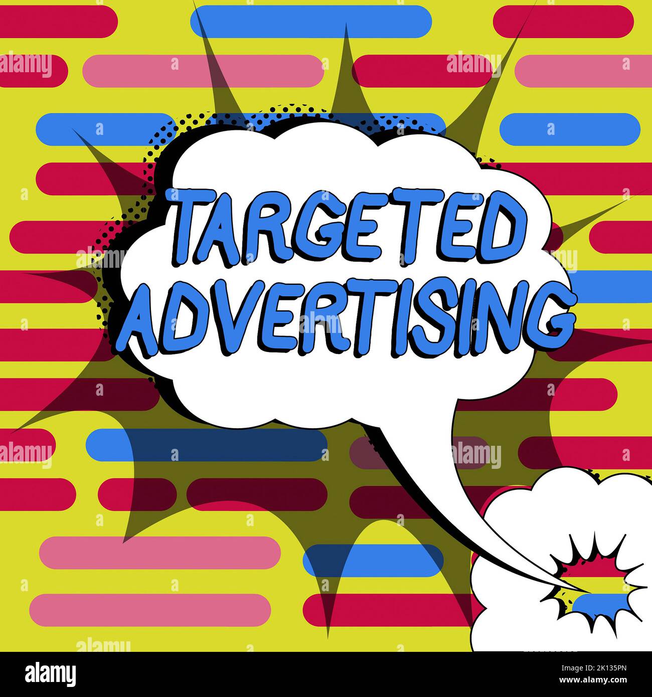 Affiche textuelle montrant la publicité ciblée. Concept signification ...