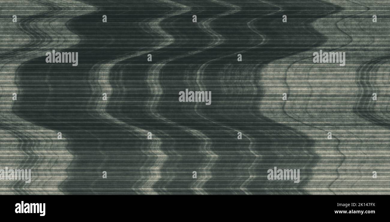 Lignes de balayage VHS rétro vert horreur sans couture ou motif de ...
