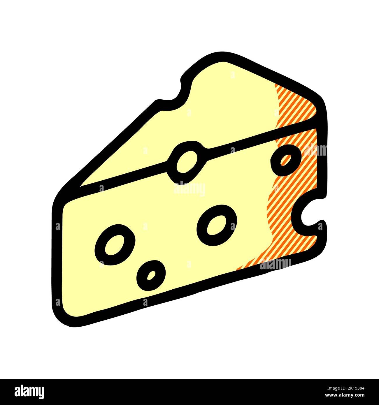 Icône de fromage isolée sur fond blanc de la collection gastronomique ...