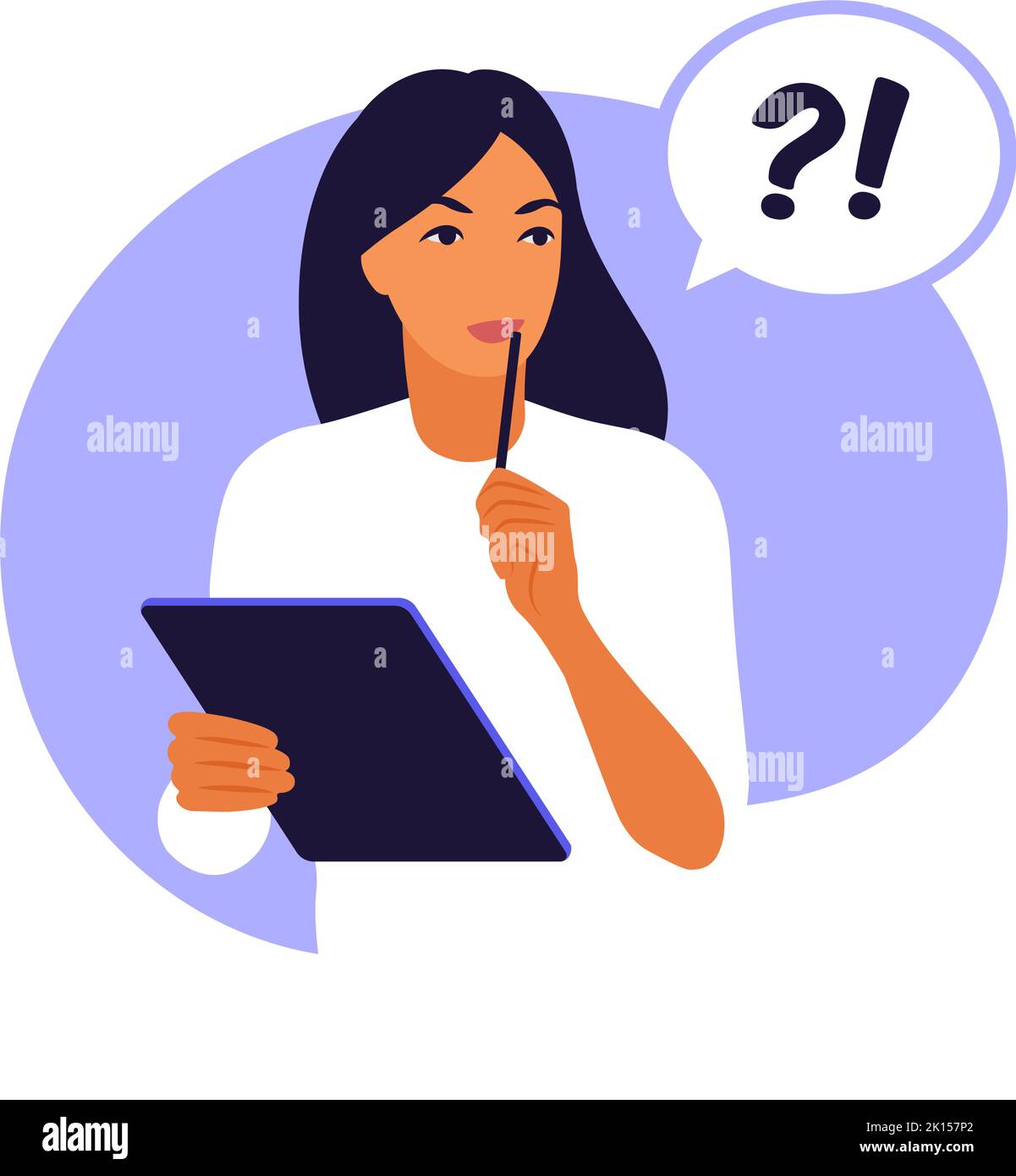 Concept d'enquête de satisfaction client. Femme remplir un formulaire ...