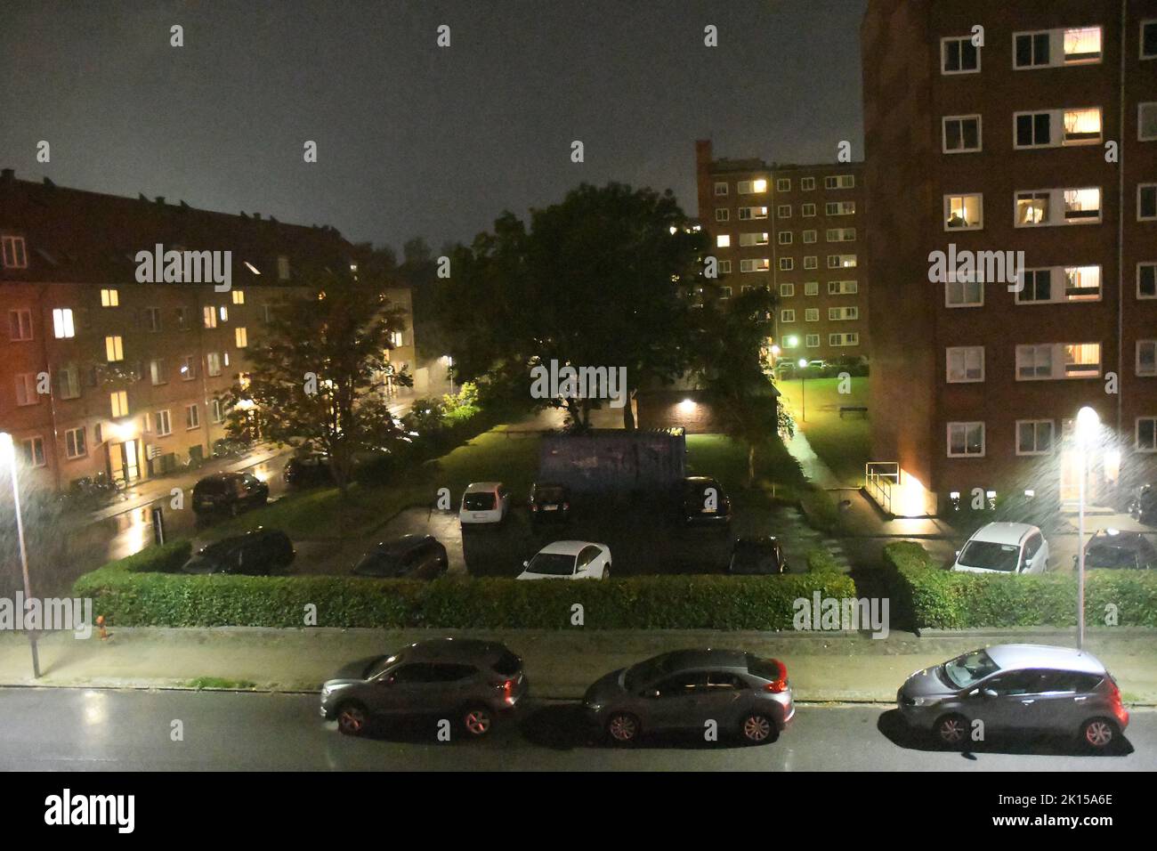 Kastrup/Copenhagen/Denmark/15.September.2022/chute de pluie la nuit ...