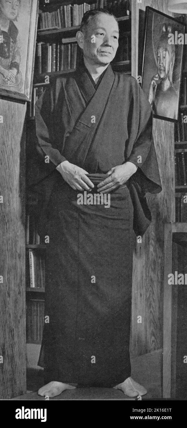 Portrait de Watsuji Tetsurō (1889 -1960), historien japonais et ...