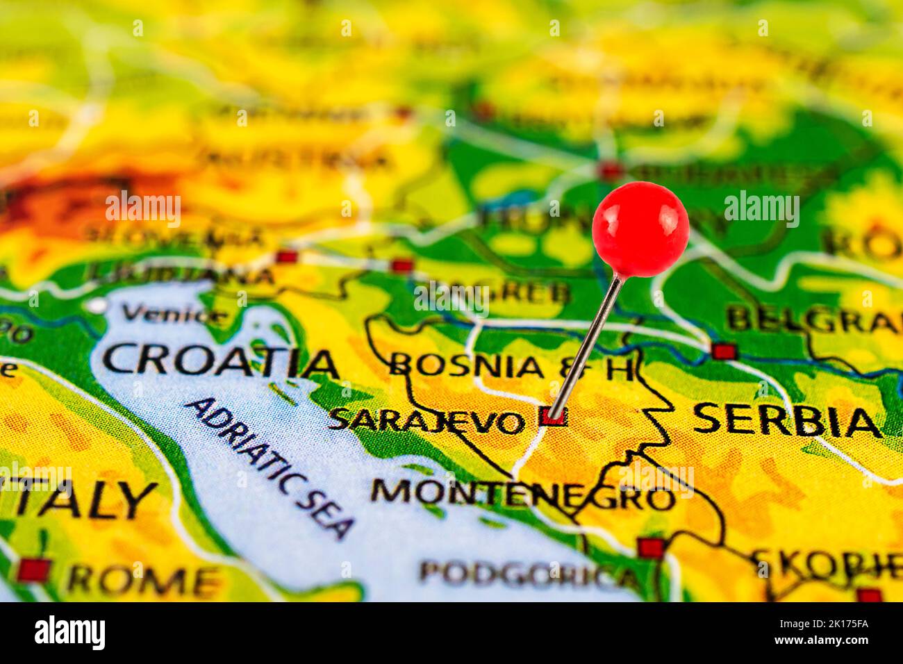 Plan de la ville de sarajevo Banque de photographies et d’images à ...