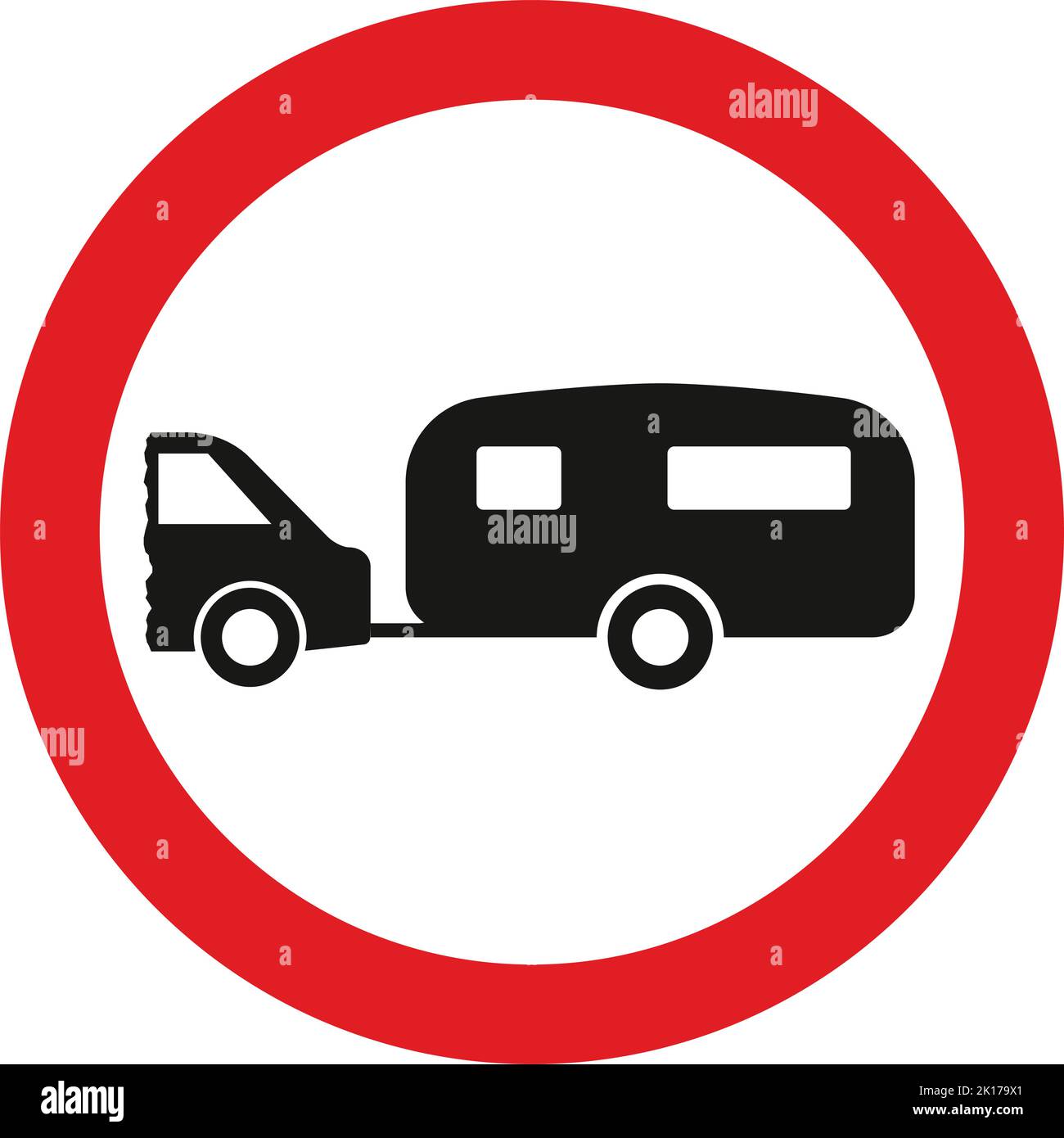 Pas de caravanes remorquées, le code de la route signalisation routière ...