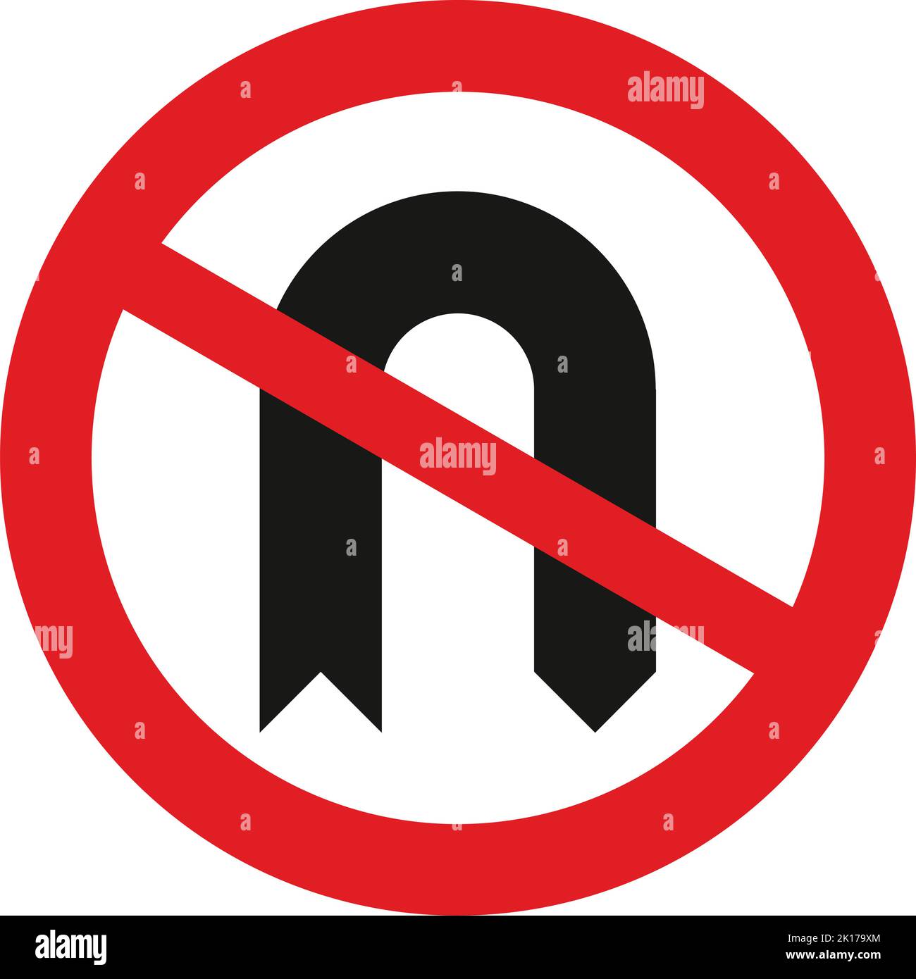 Pas de demi-tour, le panneau de signalisation du code de la route, les ...