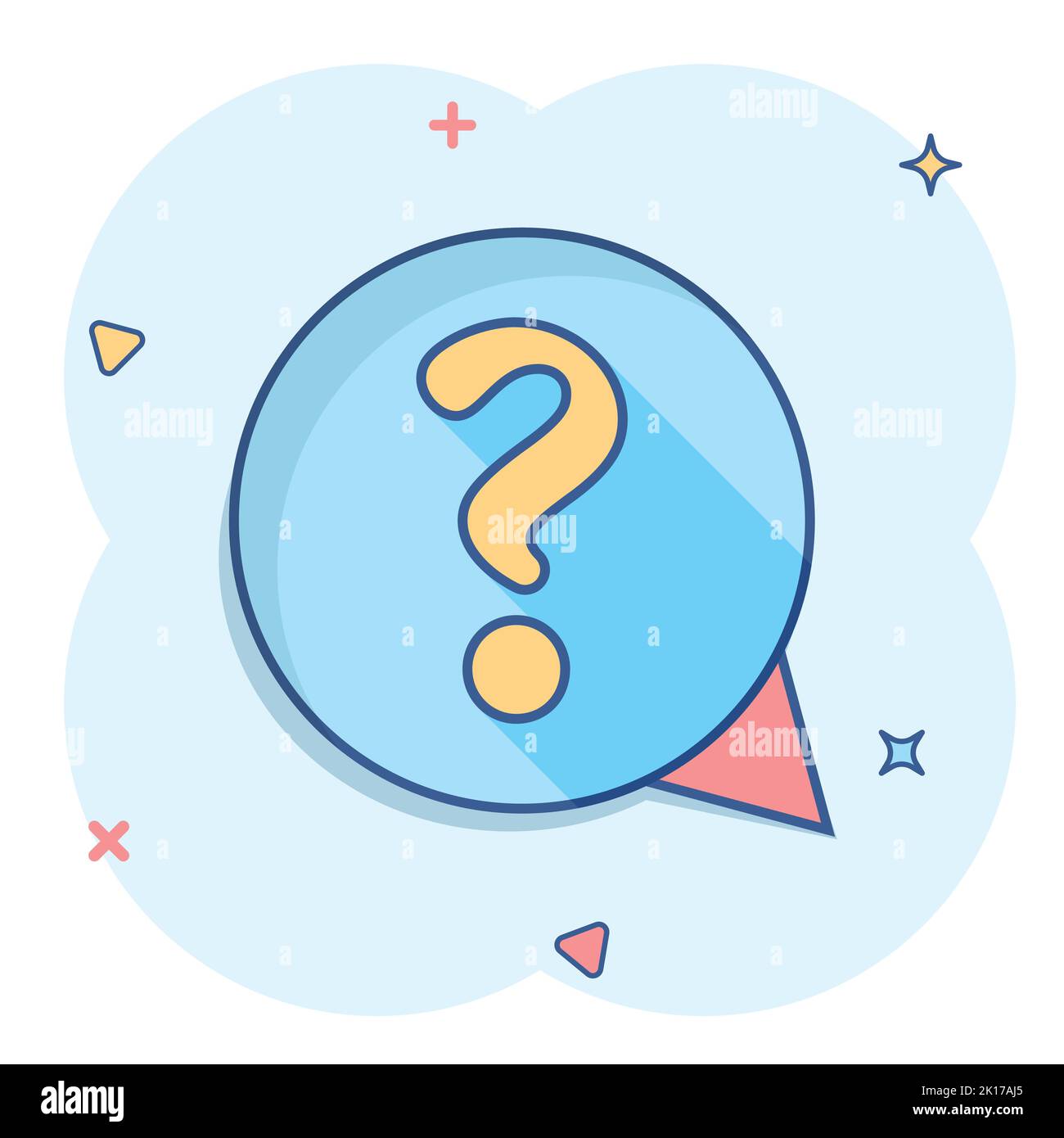 Point d'interrogation dans le style comique. Bulle de dialogue ...