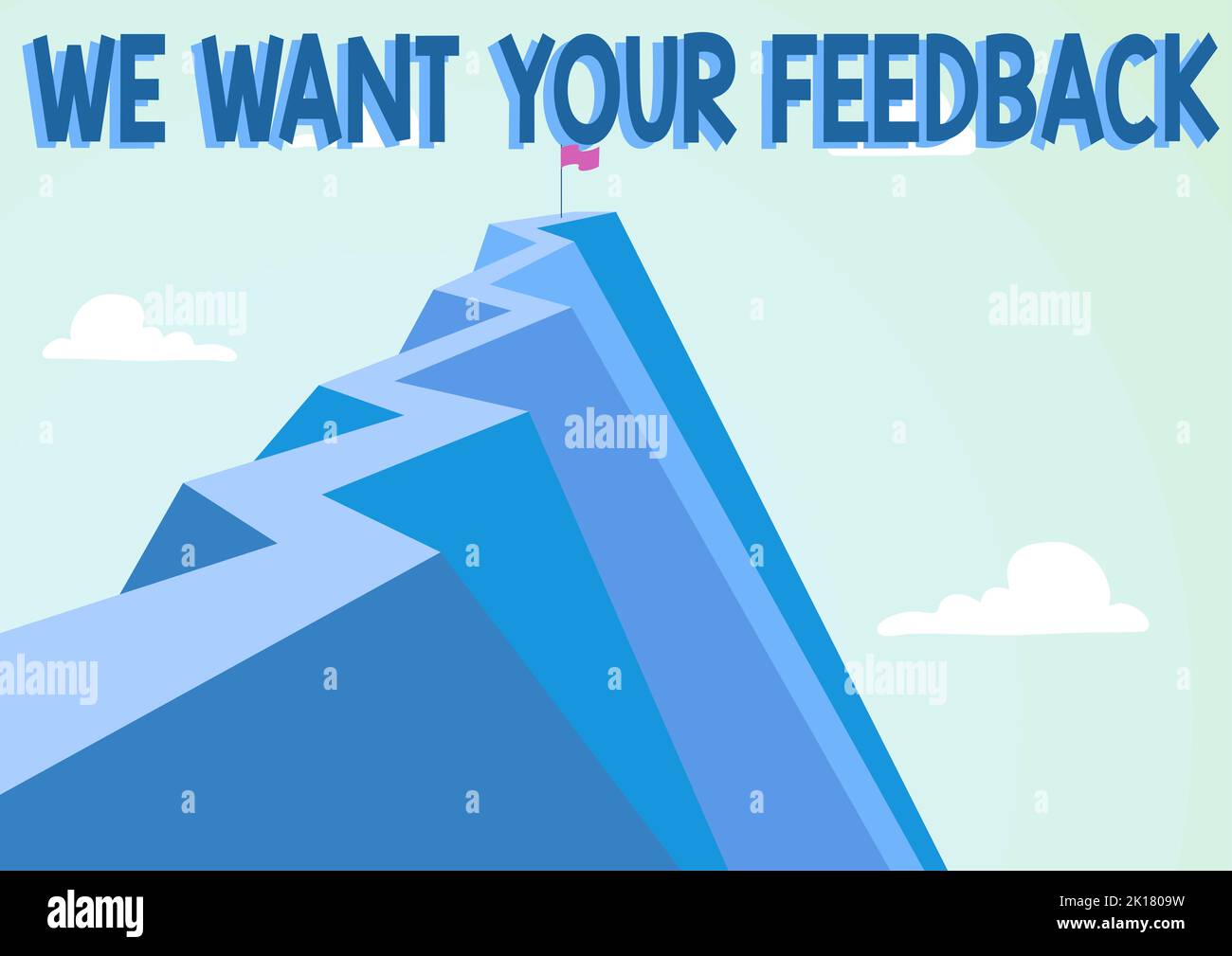 Légende de texte présentant nous voulons votre feedback. Mot pour ...