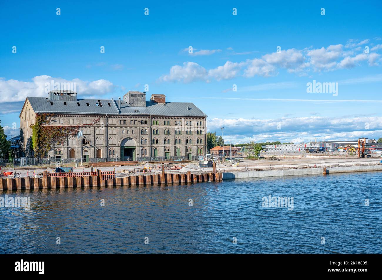 Port de Norrköping avec l'ancien moulin Andreas kvarn. La zone ...
