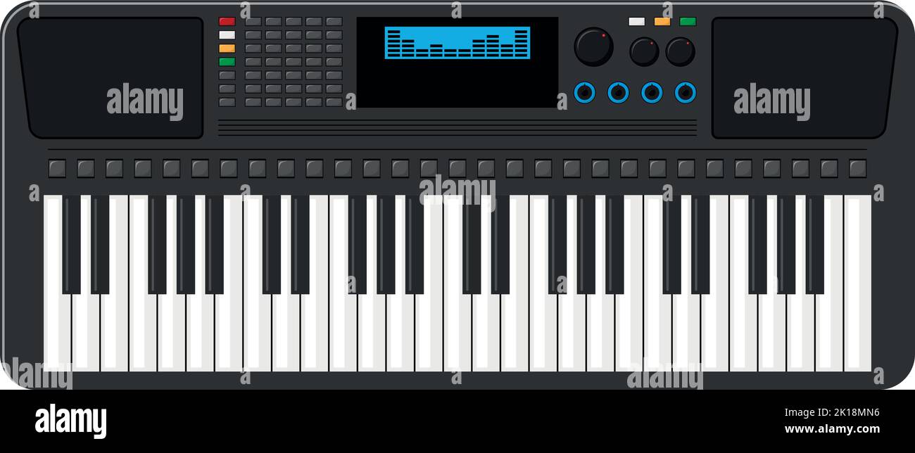 Illustration vectorielle d'un clavier de style dessin animé isolé sur ...