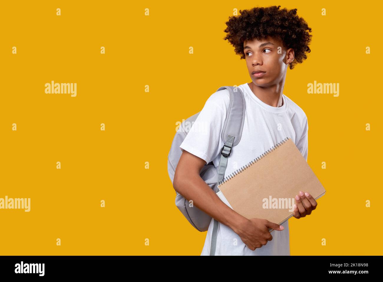 Adolescent noir. Pression sociale. Confusion entre un jeune étudiant et ...