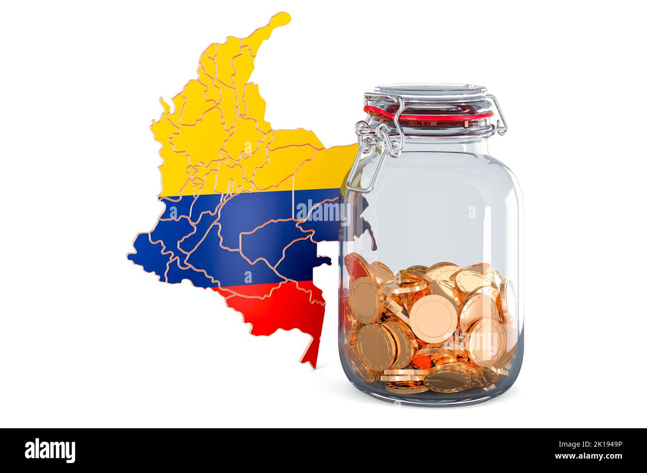 Bandera de colombia en el mapa de colombia Banque de photographies et d ...